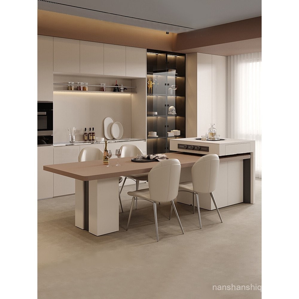 Italian Modern Dining Table Island Table Integrated Restaurant ...