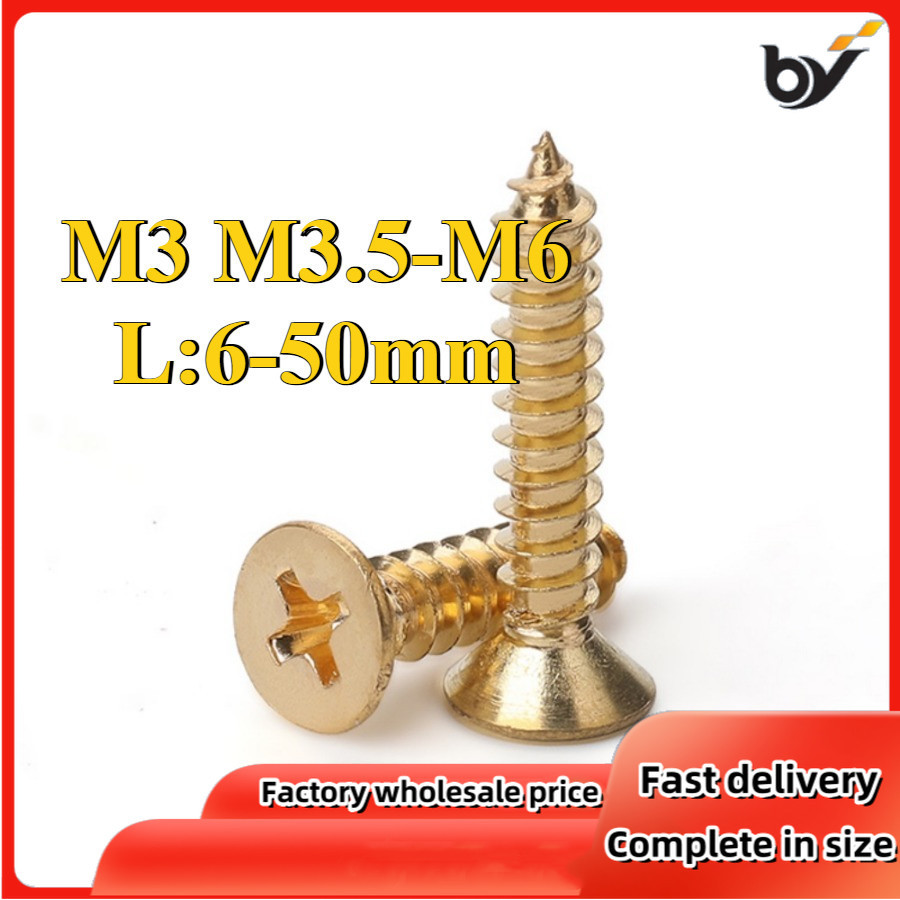 self Drilling Cross Screw/Phillips Countersunk Flat Head skru/Brass CSK ...