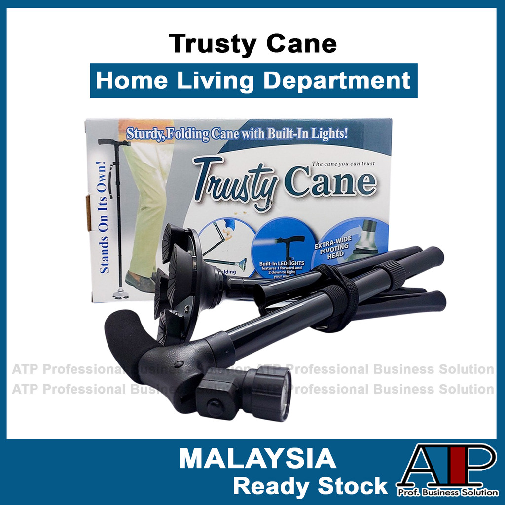 Outdoor🏕️ Elderly Trusty Cane Walking Stick Foldable Adjust Height ...