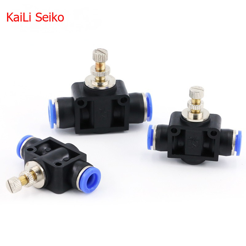 Flow Speed Control Valve 6mm 4mm 8mm 10mm 12mm Pneumatic Air 6 Airflow ...