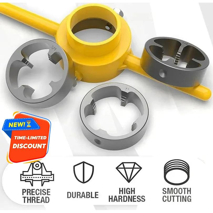 6-Piece Plastic Pipe Thread Mold Kit for Different Pipe Sizes and ...