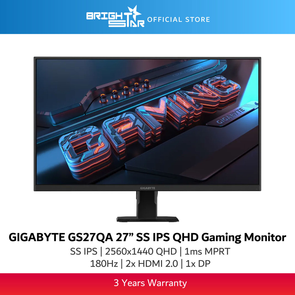 GIGABYTE GS27QA 27" SS IPS QHD 1440P Gaming Monitor | Shopee Malaysia