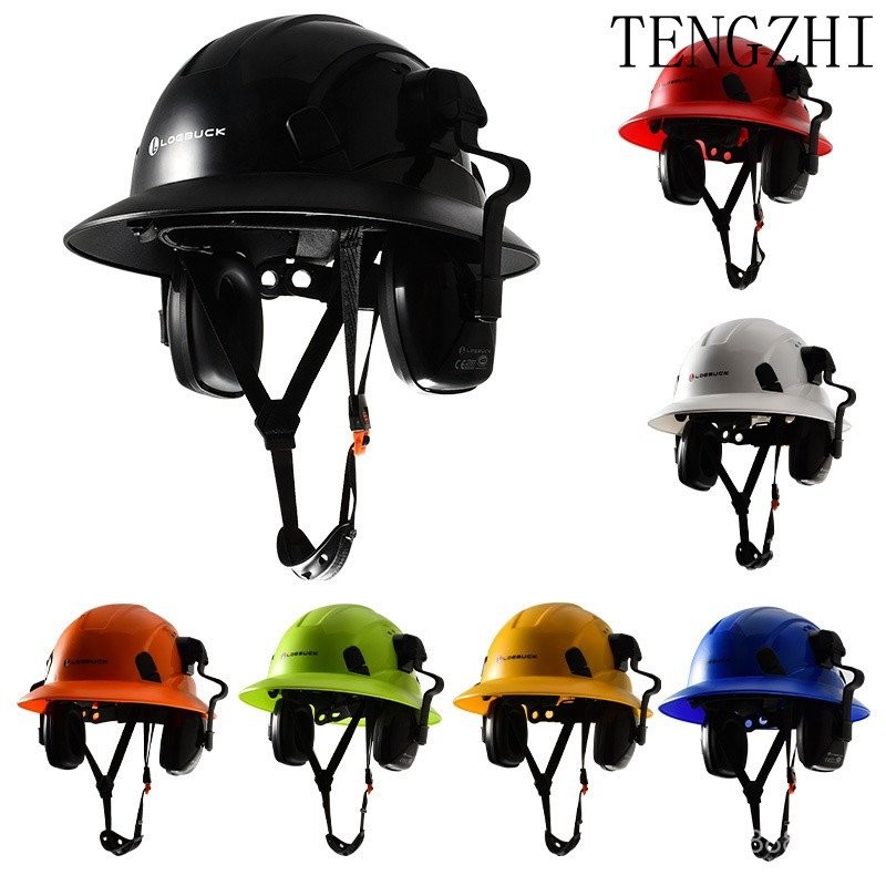 LOEBUCK safety helmet with sound ear protection industrial construction ...