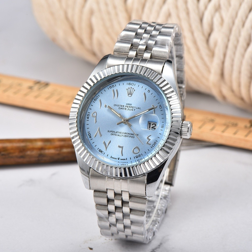 Rolex digital quartz watch, dial display, calendar, trend, pressure ...