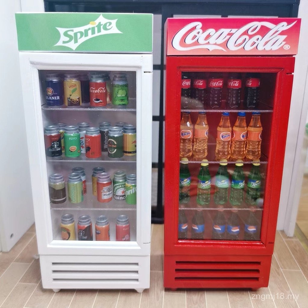 Makanan Miniatur Peti Sejuk Model 1/12 OB11 Pemandangan Perabot Ruang ...