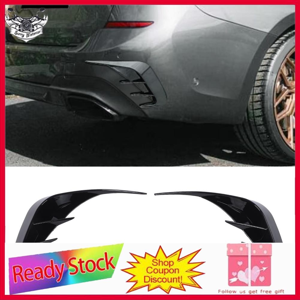 Sunnyhousess Pair of Glossy Black Sporty Look Aerodynamic Rear Bumper ...