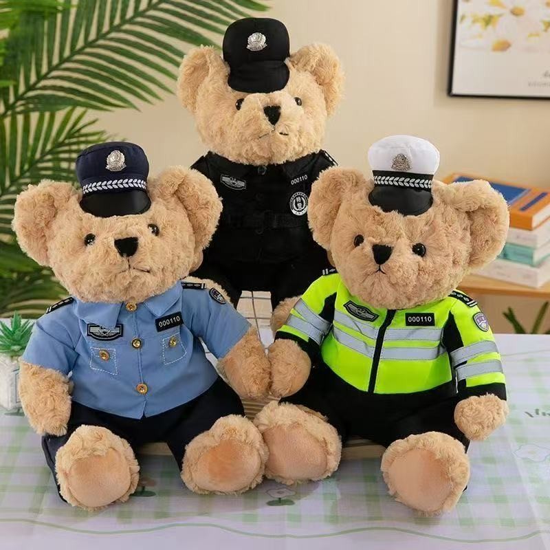 Traffic Police Bear Iron Rider Police Officer Influencer Teddy Bear ...