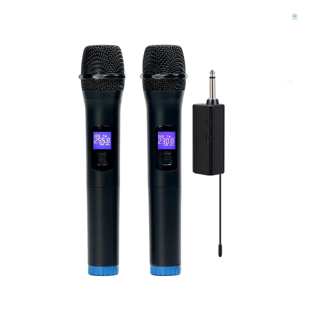 Multifunctional Dual Channel Wireless Microphone Cordless Handheld Mic ...