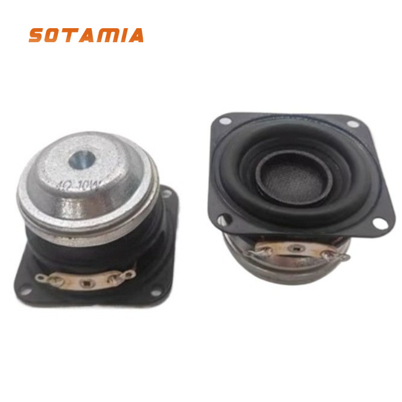 SOTAMIA 2Pcs 1.5 Inch Full Range Sound Speakers 40mm 4 Ohm 10W Strong Bass Speaker Long Stroke ...