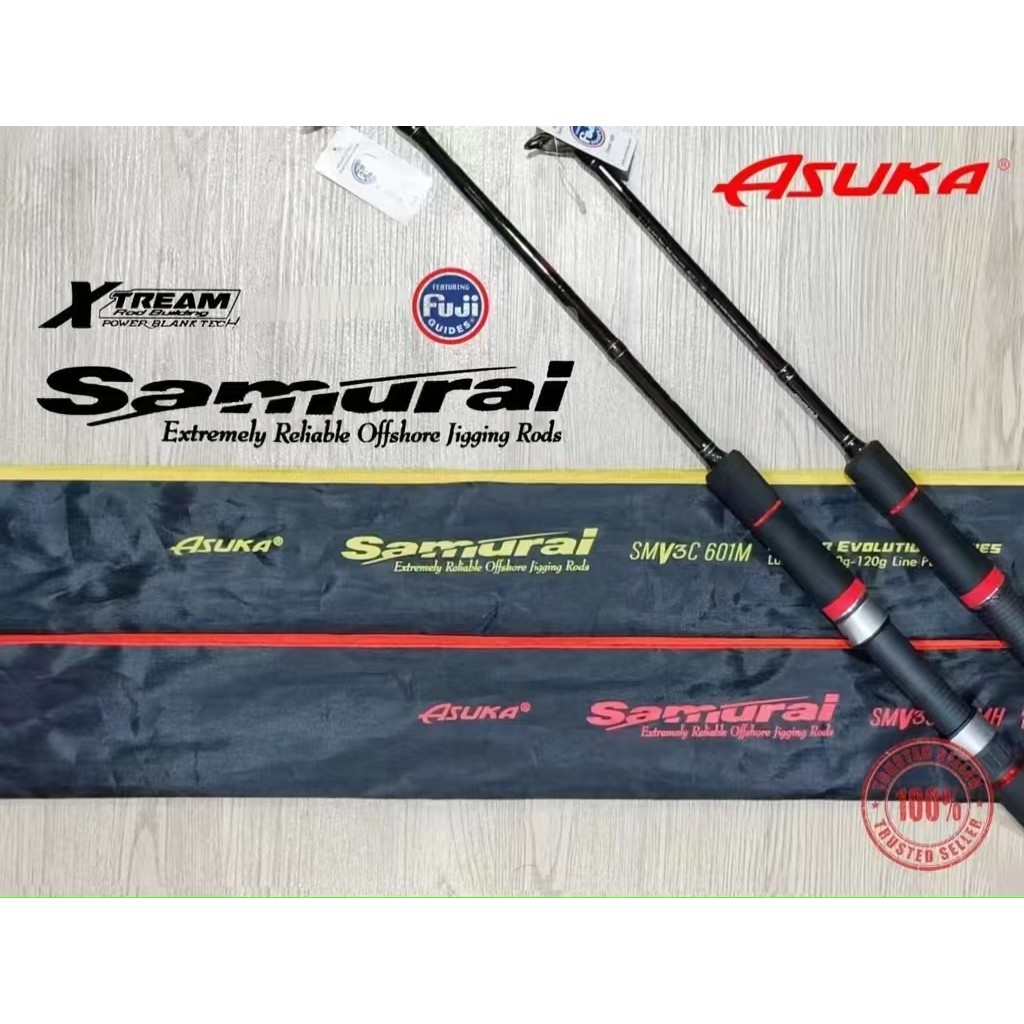 ASUKA SAMURAI SPINNING/ BAITCASTING (BC) JIGGING ROD | Shopee Malaysia