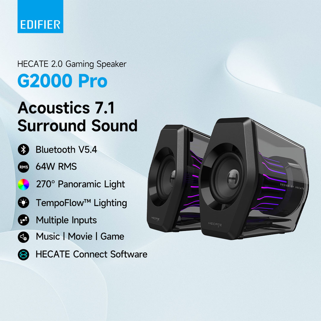Edifier HECATE G2000 PRO - 7.1 Surround Sound 2.0 Gaming Speaker | Bluetooth V5.4 | 64W RMS ...