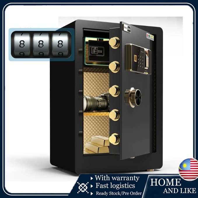 Digital Safety Box Safe Box Peti Keselamatan Money box With Digital Screen Digital Fingerprint ...