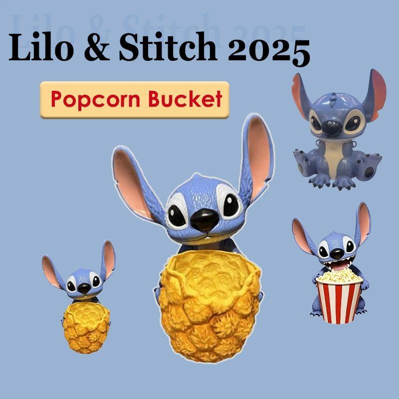 2025 NEW Lilo & Stitch Movie Stitch W/Pineapple Popcorn Bucket 10inch ...