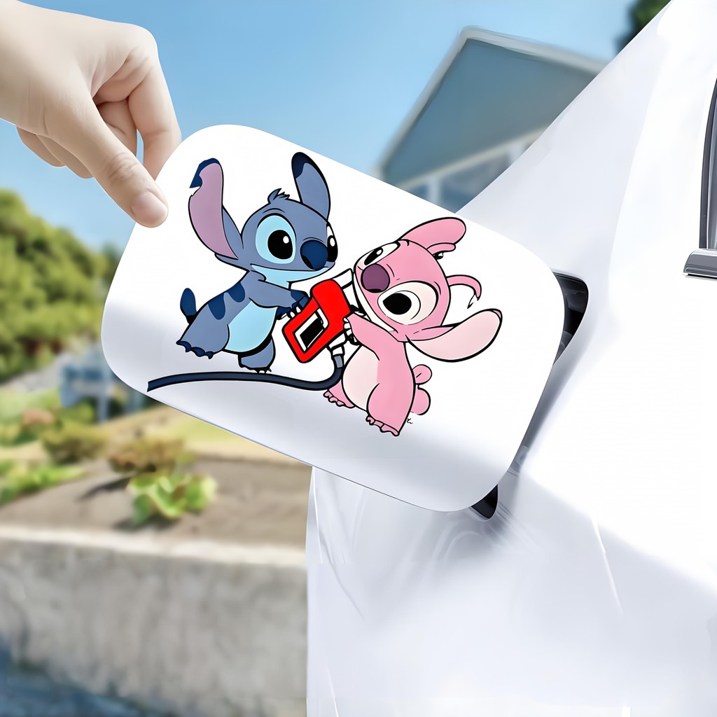 Stitch and Anxiety Vinyl Car Stickers - Durable, Weatherproof Fuel Cap ...