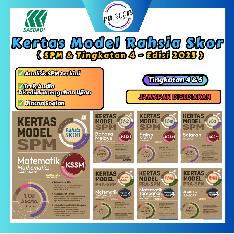 [PMBOOK] SASBADI【Kertas Model SPM Rahsia Skor 2025】FORMAT SPM TERKINI KSSM Exam Format ...