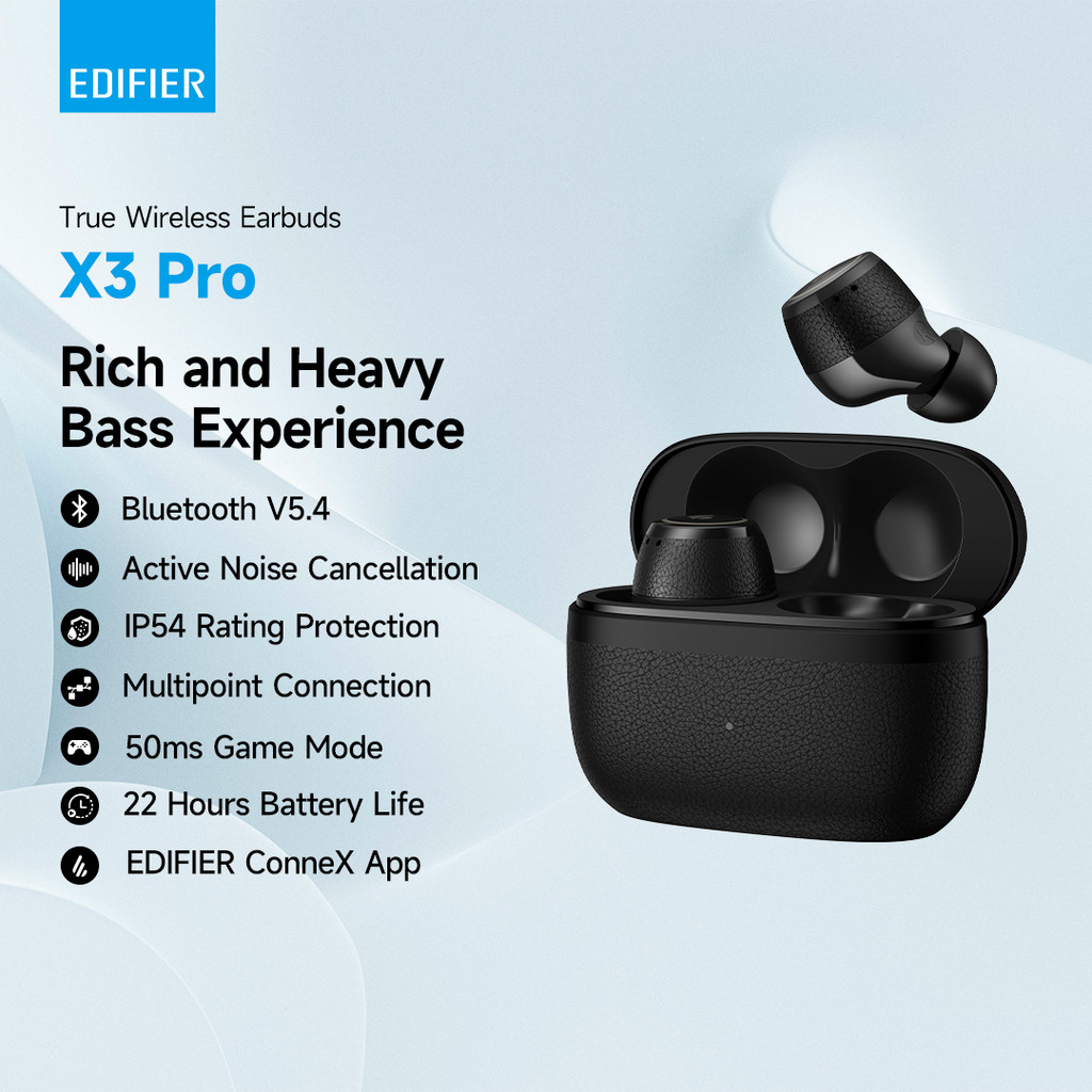 Edifier X3 Pro True Wireless Earbuds with Active Noise Cancellation Bluetooth V5.4 | 22 Hours ...