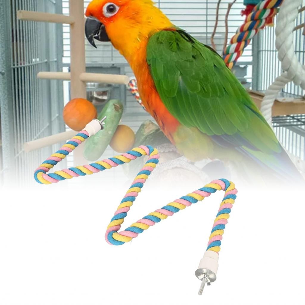 Bmai Bird Rope Perch Safe Foot Exercise Climbing Toy Stable Support ...