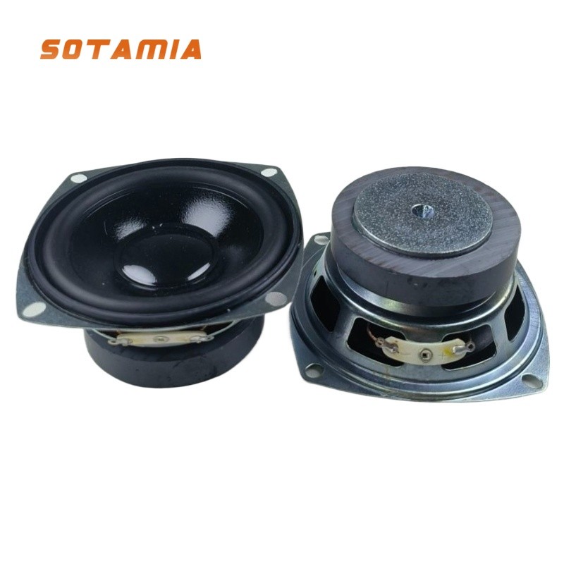 SOTAMIA 2Pcs 3 Inch Bass Speaker 8 Ohm 15W Waterproof Speaker Hifi ...