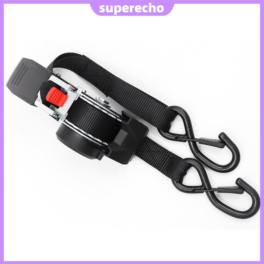 Retractable Ratchet Strap with Safety S Hooks Auto Self Retracting Tie ...