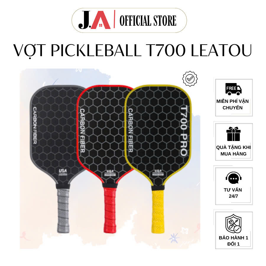 Professional T700 PRO LEATOU 16mm Pickleball Racket, Honeycomb Style ...