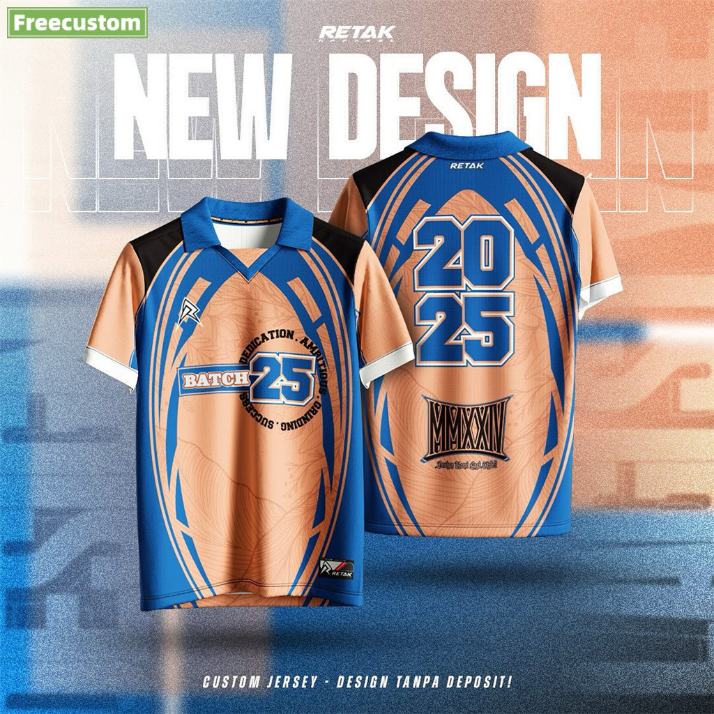 【Free Custom Name】BATCH 25 Retro Collar Design Class uniform Jersey ...