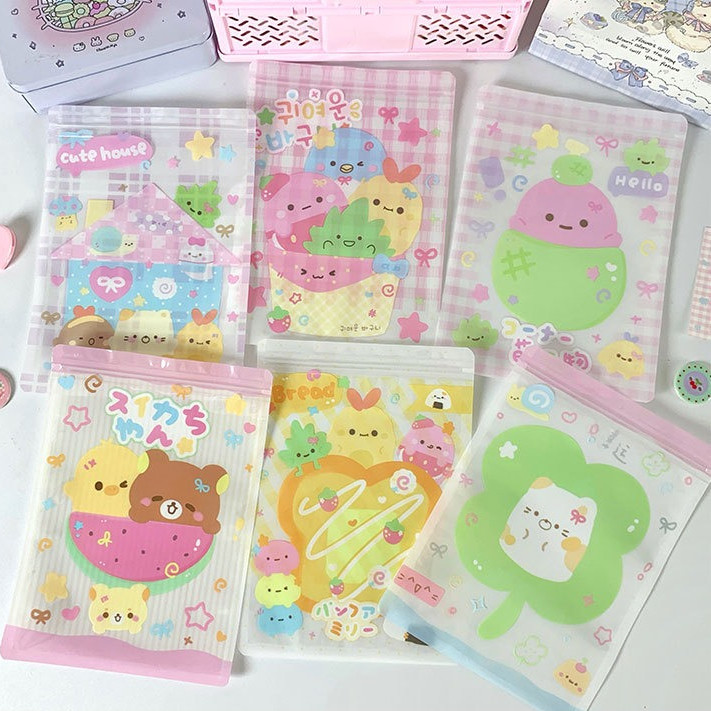 [HARU] Japanese Kawaii Series Ziplock Bag Plastic Zip Cute Character ...