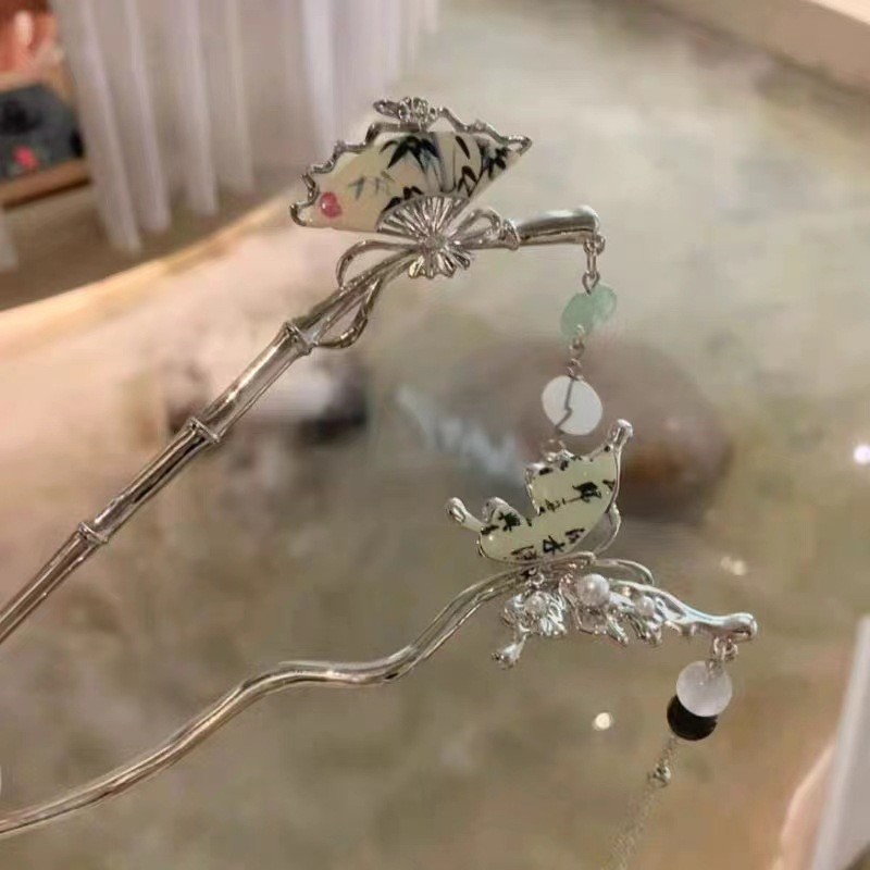 Produk baru # Lukisan Dakwat Baharu Jepit Rambut Rumbai Rama-rama Reka ...