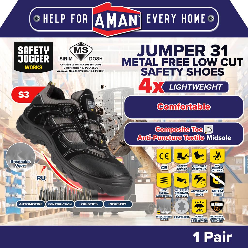 Safety Jogger Jumper Safety Shoes | Shopee Malaysia
