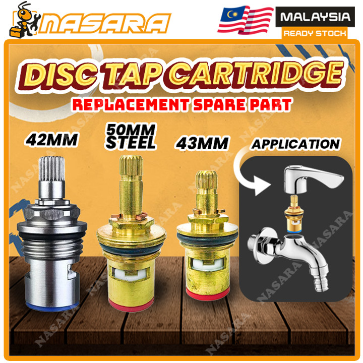 Nasara 1/2Inch Faucet Valve Quarter Turn Replacement Sparepart Brass ...