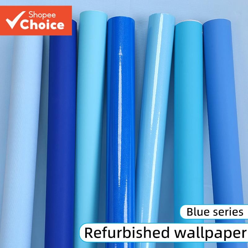 1 Roll 5m, Blue Stickers, Wallpaper Decoration, Bedroom Wallpaper, Wall ...
