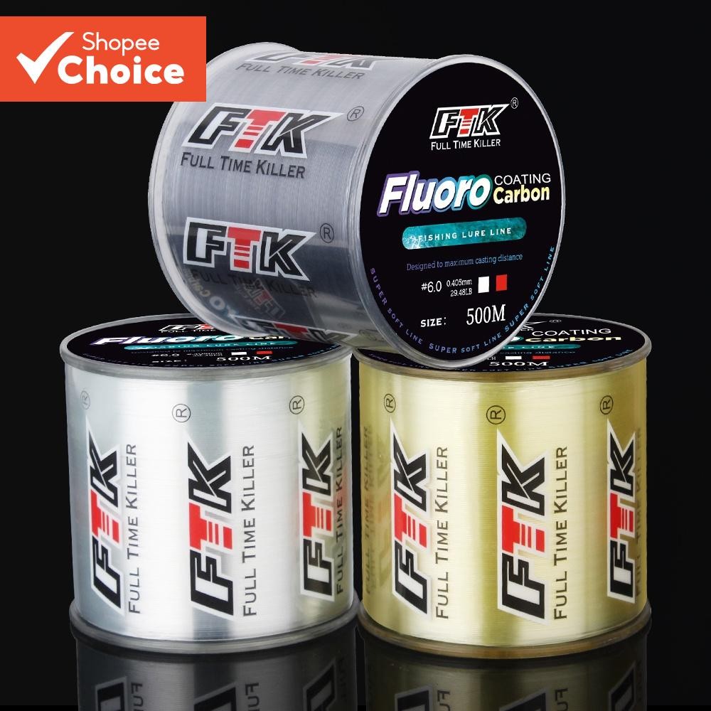 500M Fluorocarbon Coating 4.136LB-34.32LB Carbon Fiber Monofilament ...