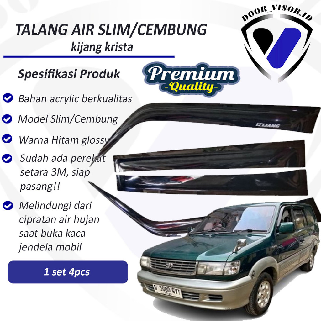 Toyota kijang krista car water gutter, Slim Convex Flat model, 4 doors ...
