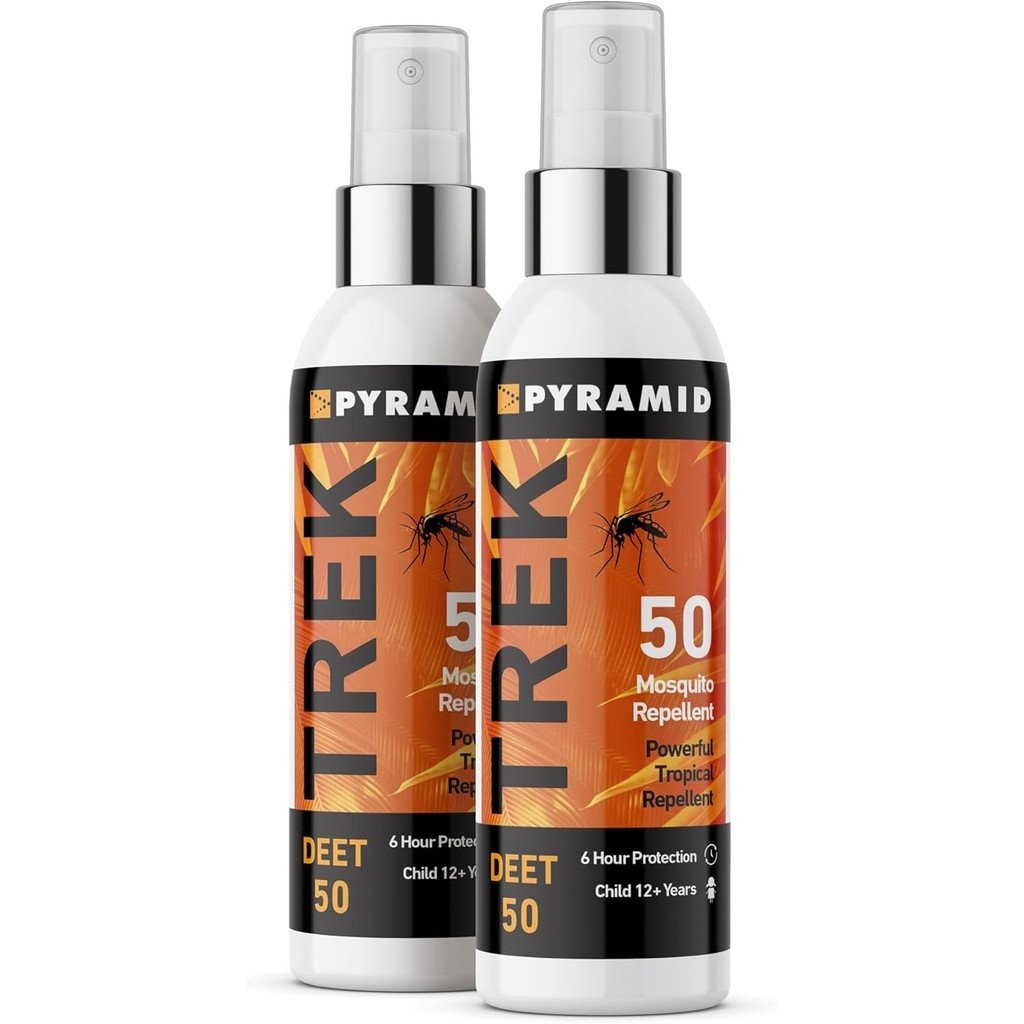 Pyramid Trek 50 Insect/Mosquito Repellent Deet Spray (2 Bottles, 100ml ...