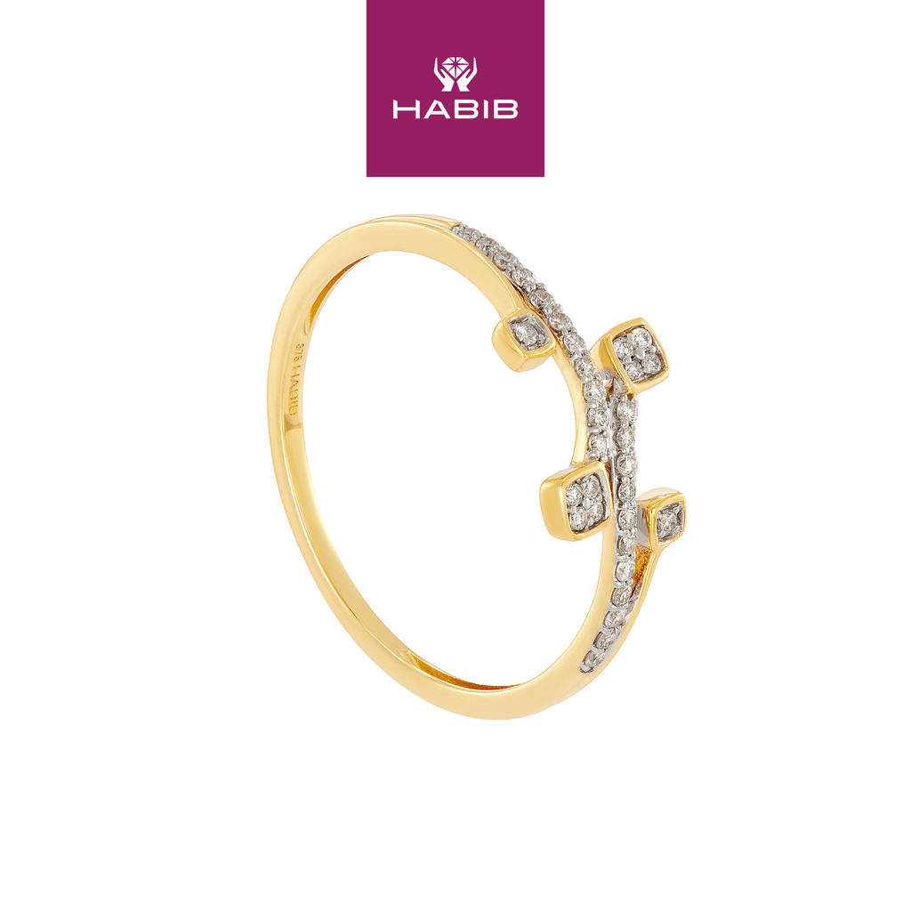 HABIB Diamond Ring in 375/9K Yellow Gold 272100225 | Shopee Malaysia