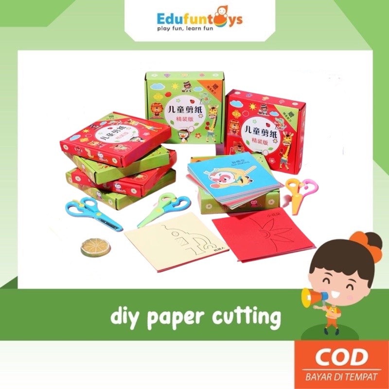 DIY PAPER CUTTING toy / CUTTING activity PAPER sheet scissors ...