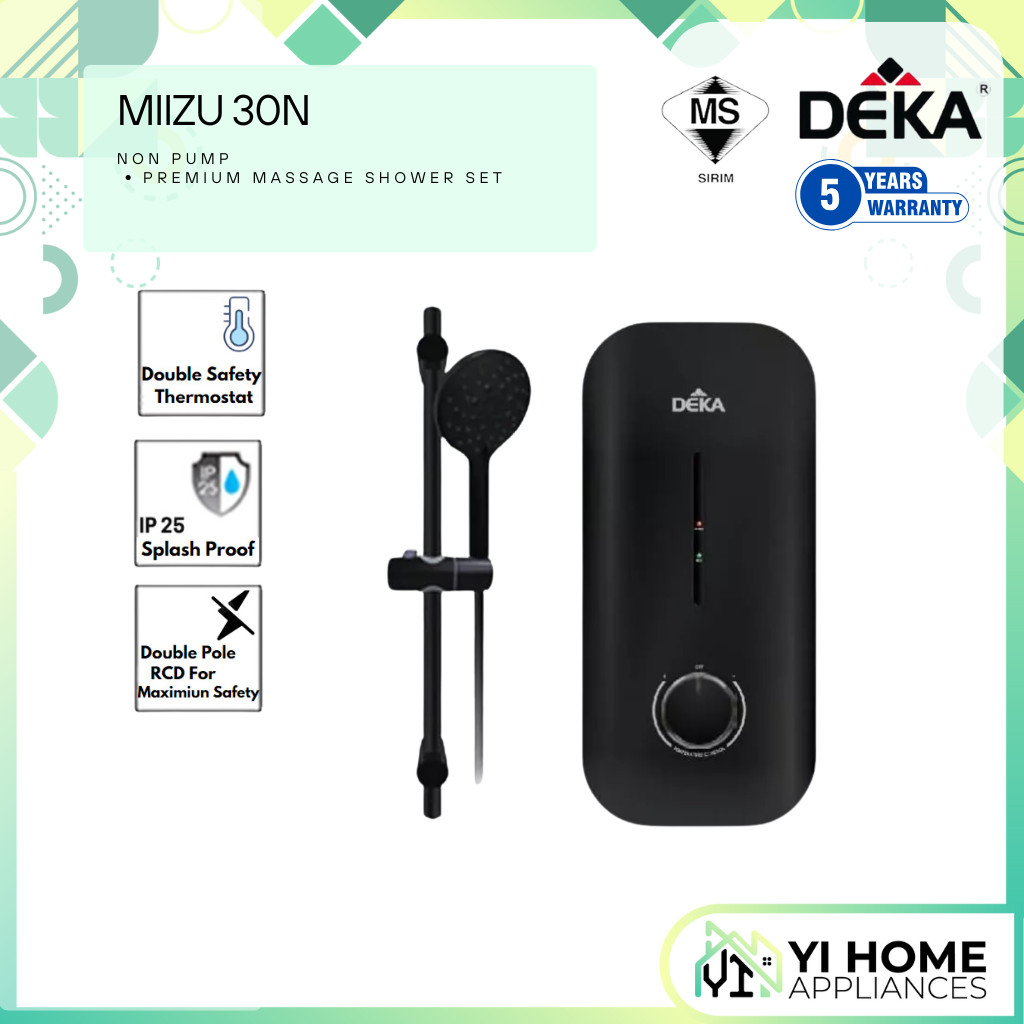 🔥SIRIM🔥Deka Instant Water Heater MIIZU 30N No Pump Hot Cool Massage ...