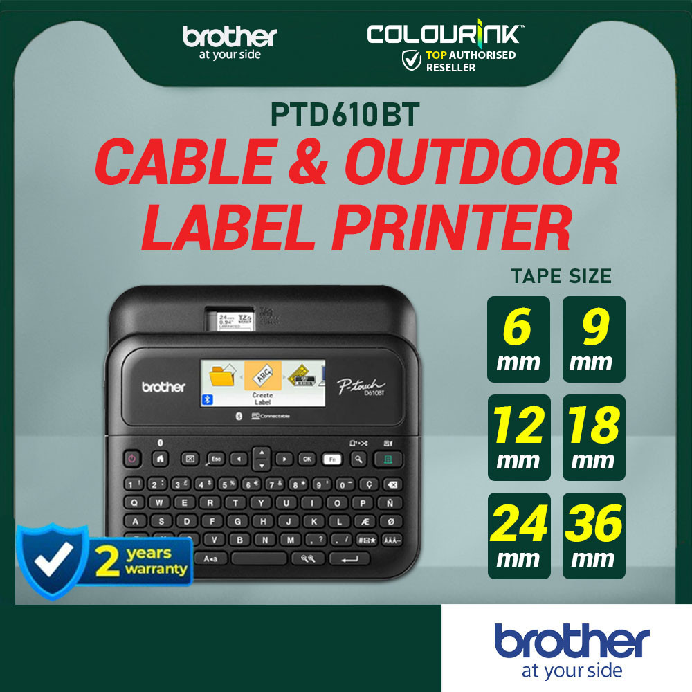 Brother PT-D610BT Label Printer Barcode QR Code Sticker Bluetooth PC ...