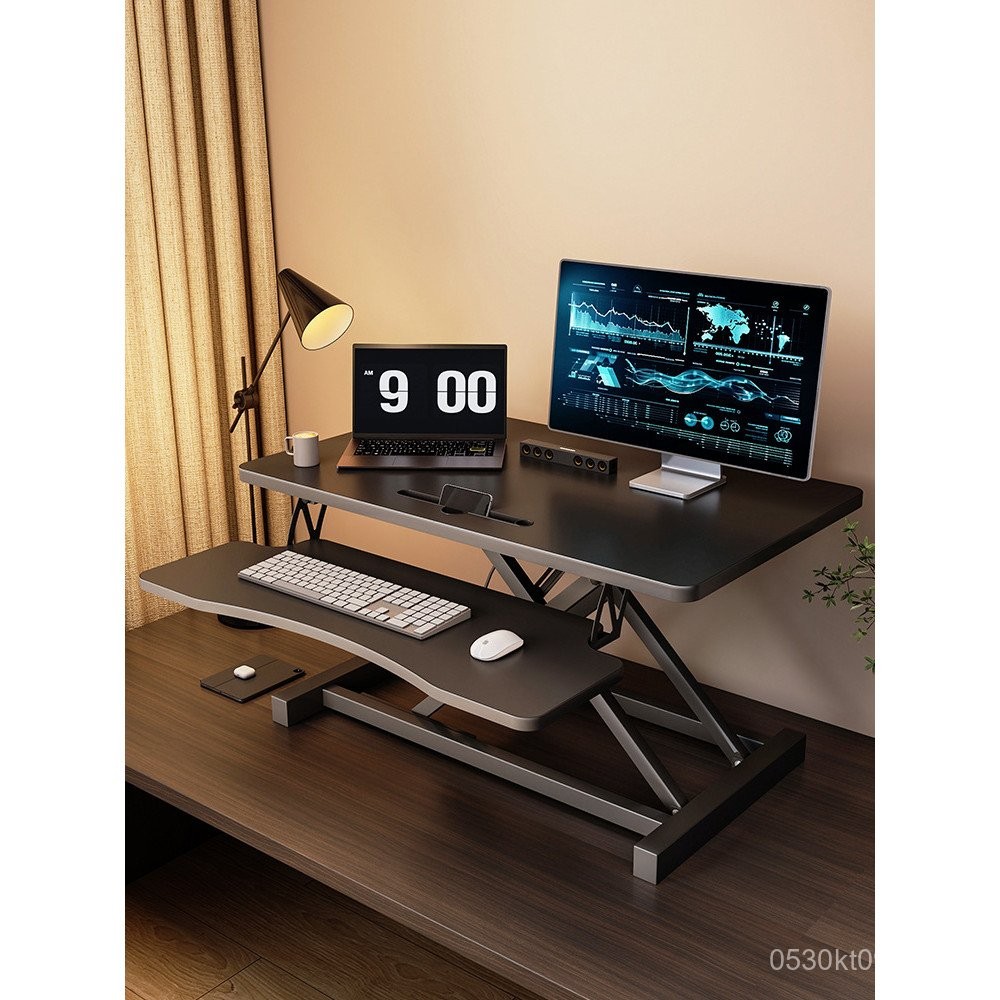 T Standing Lifting Desk Computer Stand Workbench Desk Desktop Home ...