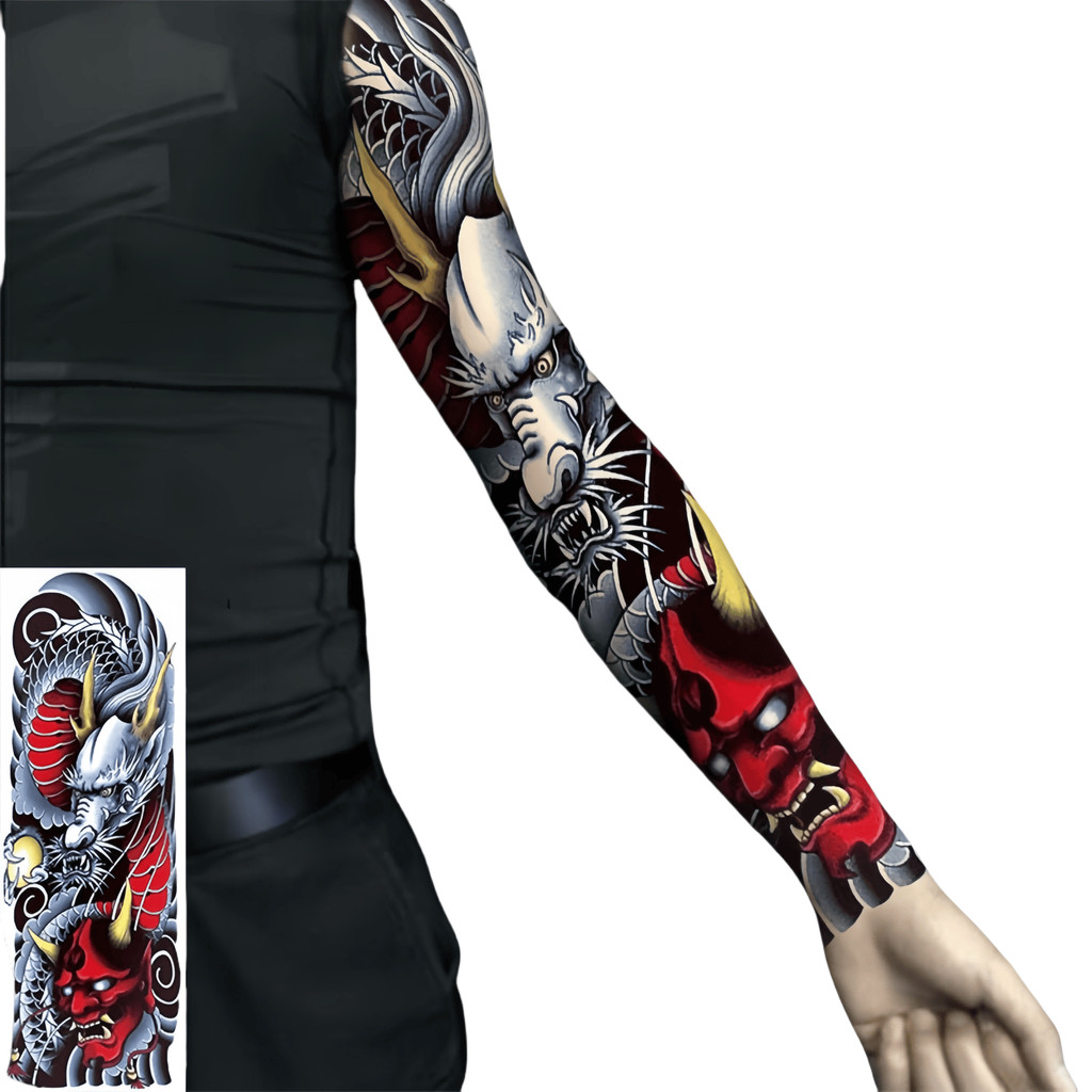 Traditional Tattoo Stickers Wear Leg Totem Water Spray Water Transfer ...