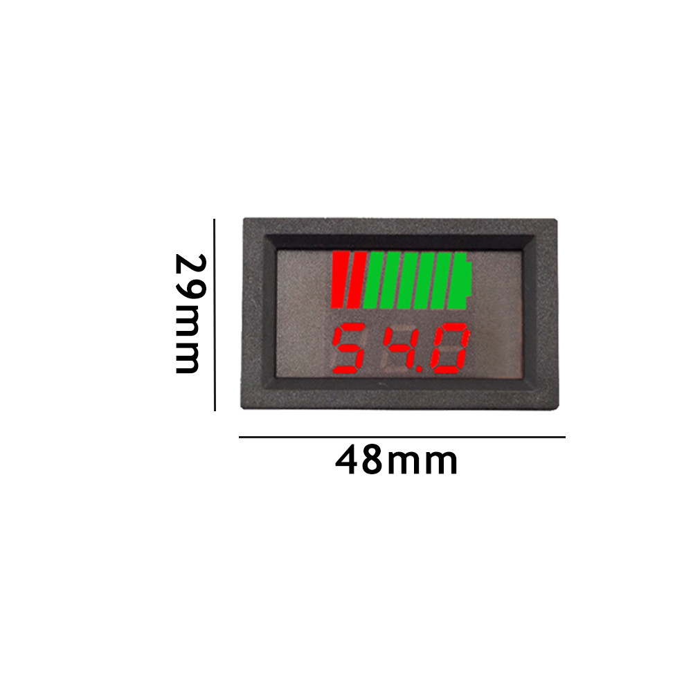 LCD Digital Dual Display Voltmeter Meter Battery Capacity Indicator ...