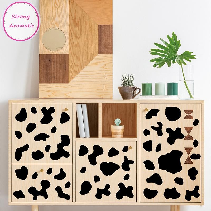 STRO 340/680 Pcs Waterproof Cow Print Vinyl Self-Adhesive ck Vinyl Cow ...