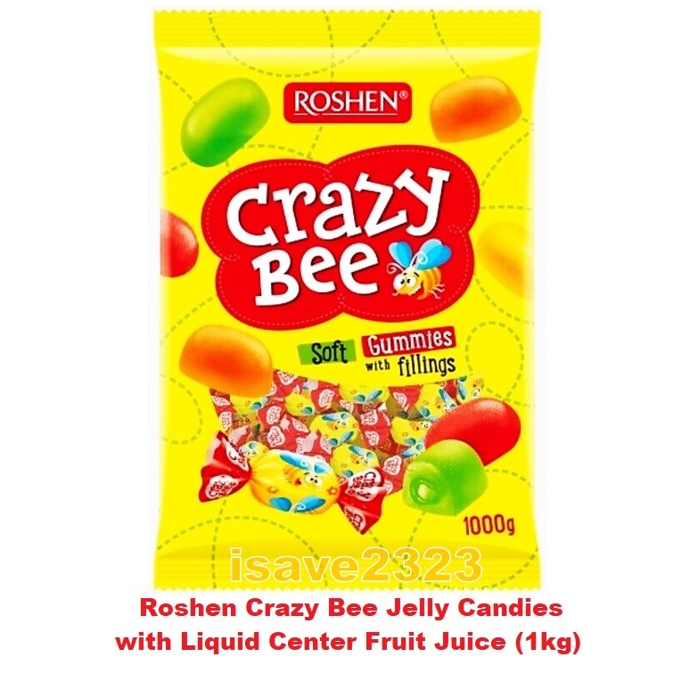 Roshen Crazy Bee Jelly Candies with Liquid Center Fruit Juice (1kg ...