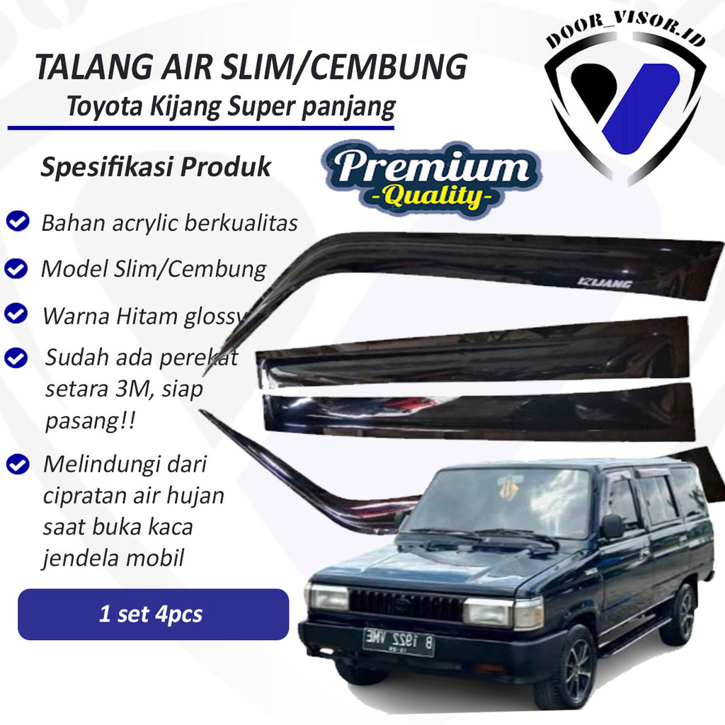 Toyota Kijang Super car water gutter, middle door length 85cm, slim ...