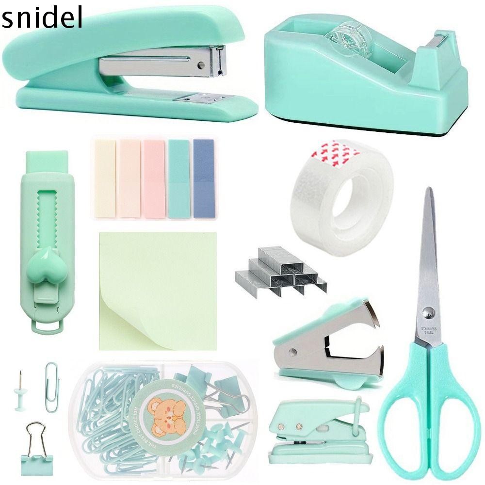 SNIDEL Stapler Set, Paper Clips Staple Remover Office Stationery Kit ...