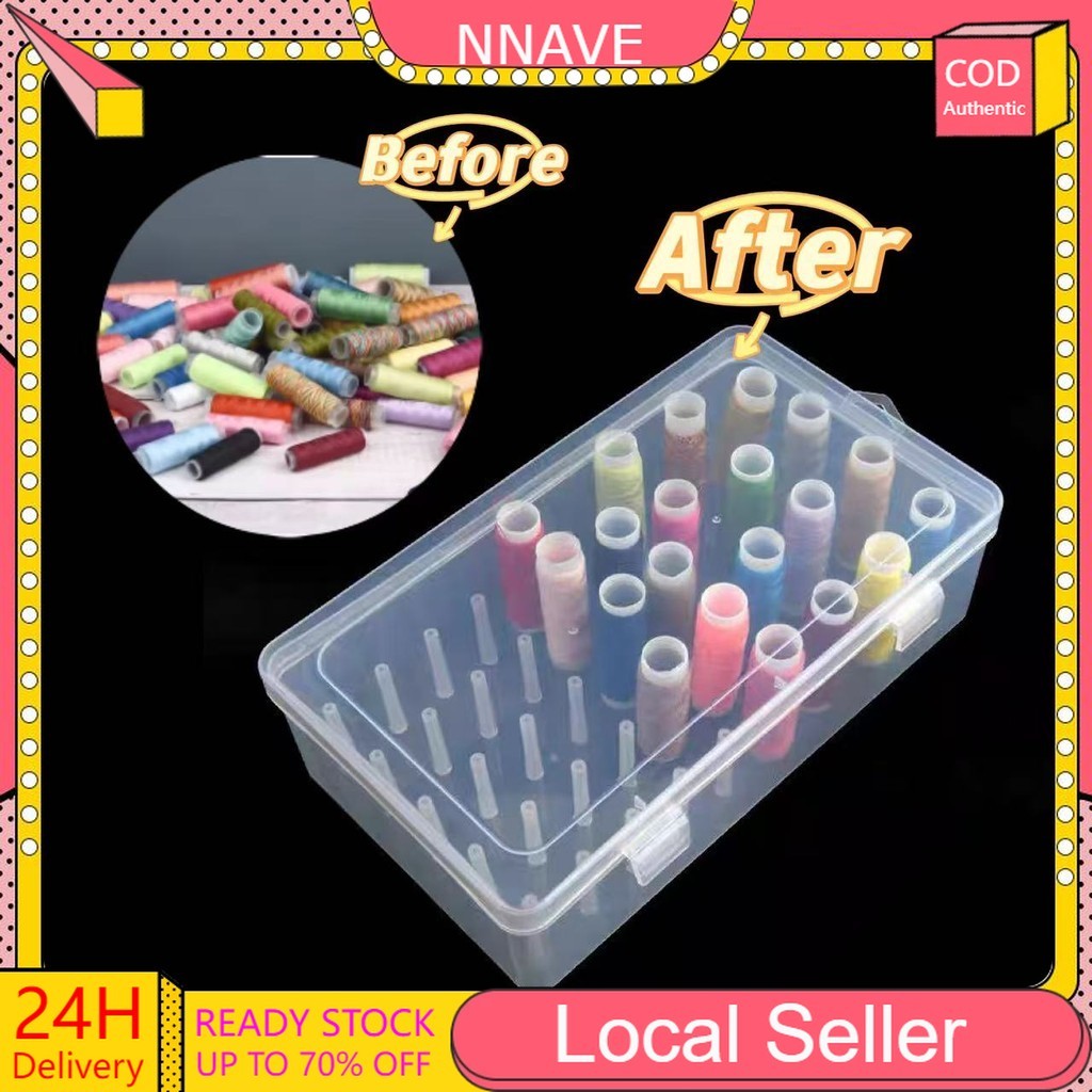 42 Spools Sewing Thread Storage Box Transparent Sewing Thread Storage ...