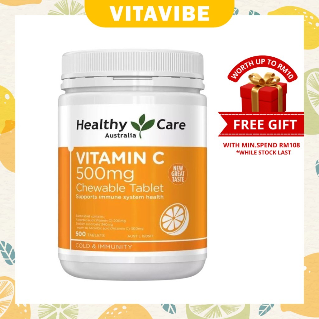 Healthy Care Vitamin C 500mg (500/300 Tablets) | Shopee Malaysia