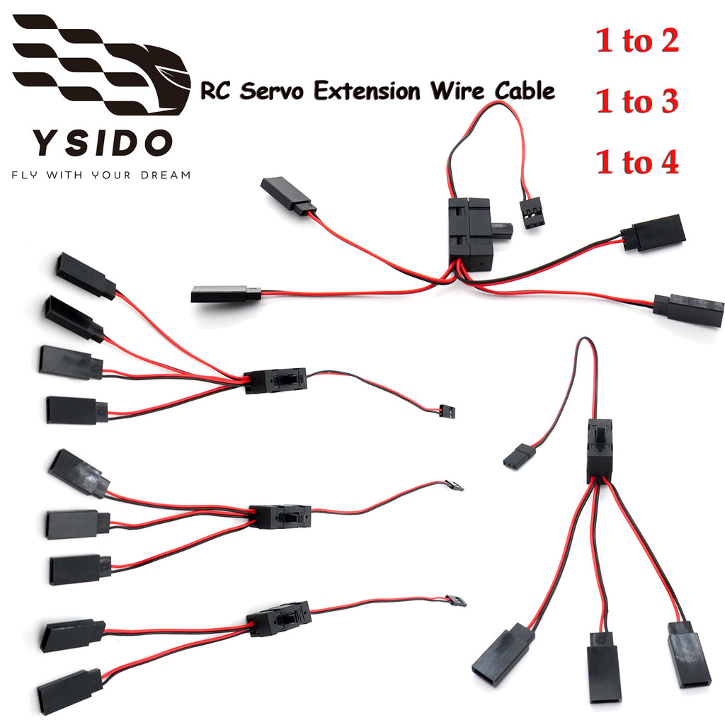 RC Servo Extension Wire Cable with Switch 1 to 2 1 to 3 1 to 4 Male ...