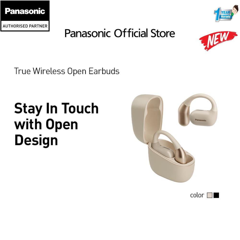 PANASONIC RB-F10DE TRUE WIRELESS OPEN EARPHONES RB-F10DE BLACK/BEIGE ...