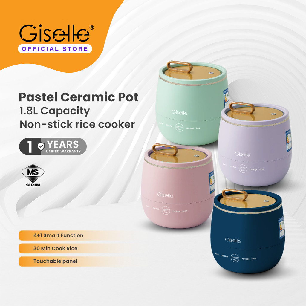 Giselle Digital Electric Mini Rice Cooker with Ceramic Inner Pot (1.8L ...