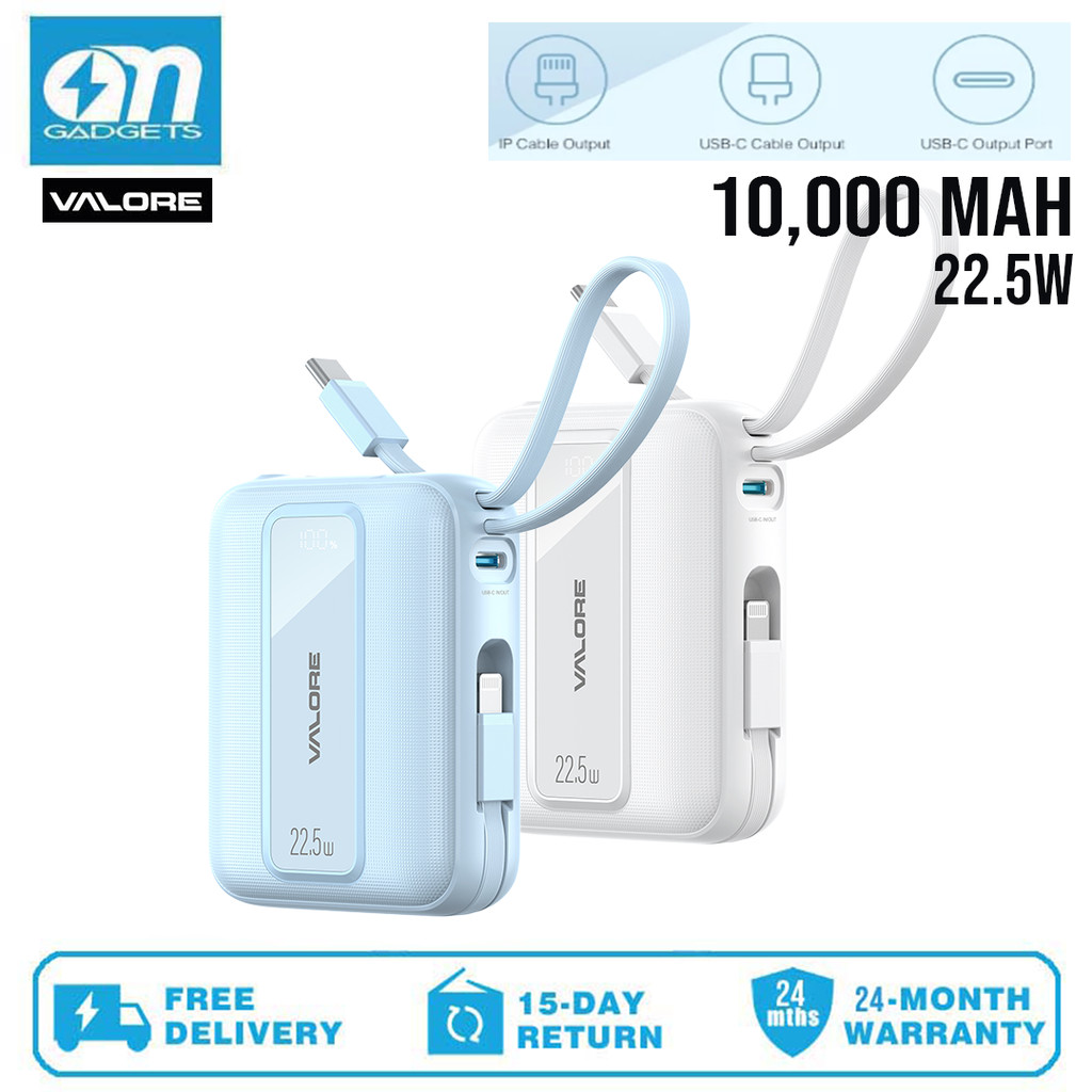 VALORE PD52 Mini Portable Power Bank 10,000mAh Fast Charging with SCP ...